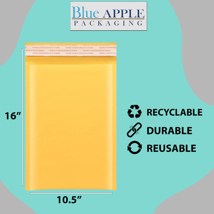 Kraft Bubble Mailer, Shipping Envelopes - Blue Apple Packaging